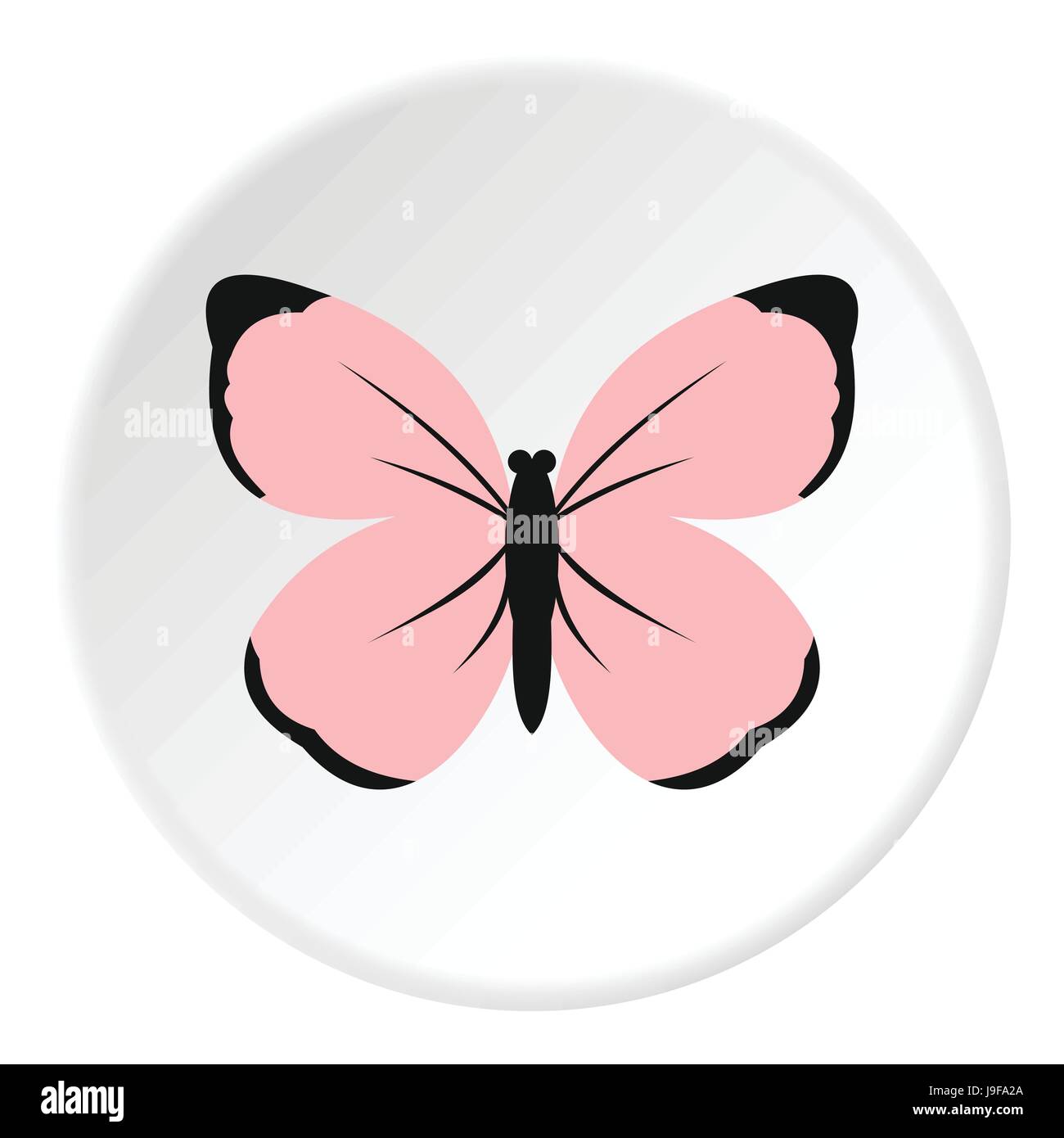 Cute pink butterfly icon, flat style Stock Vector Image & Art - Alamy