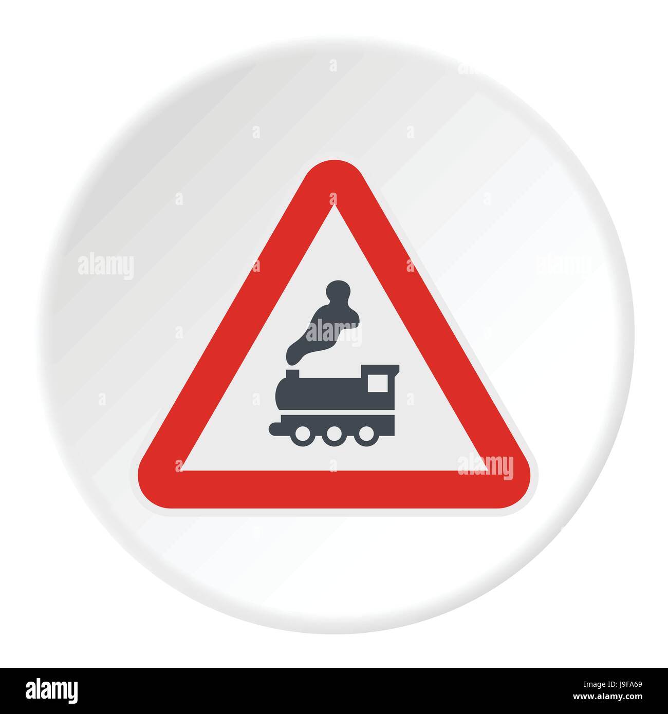 Sign railroad icon, flat style Stock Vector Image & Art - Alamy