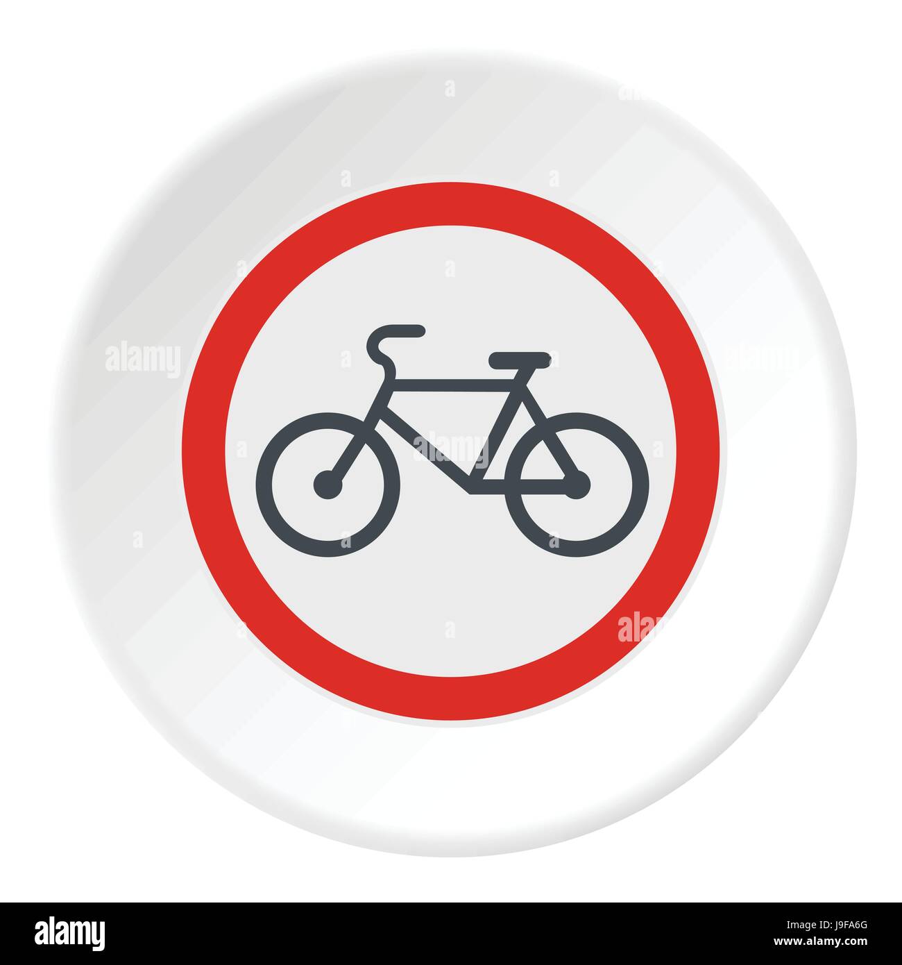 Sign bicycle path icon, flat style Stock Vector Image & Art - Alamy