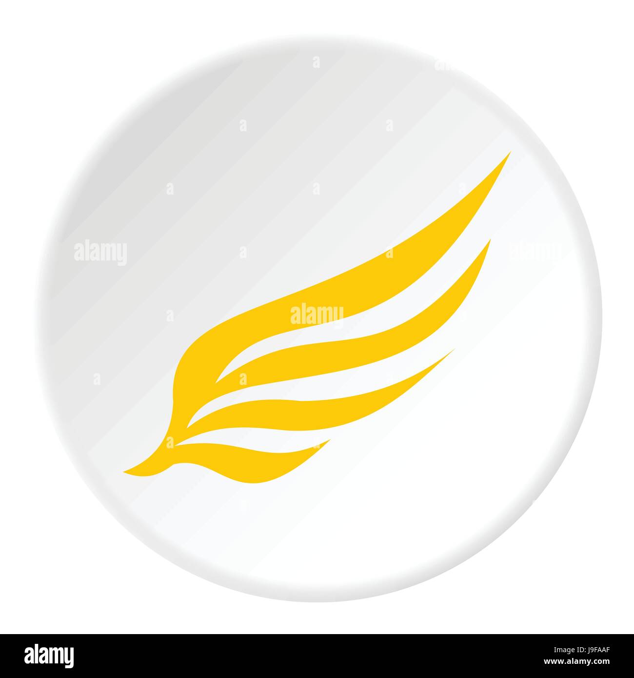 Yellow wing icon, flat style Stock Vector Image & Art - Alamy