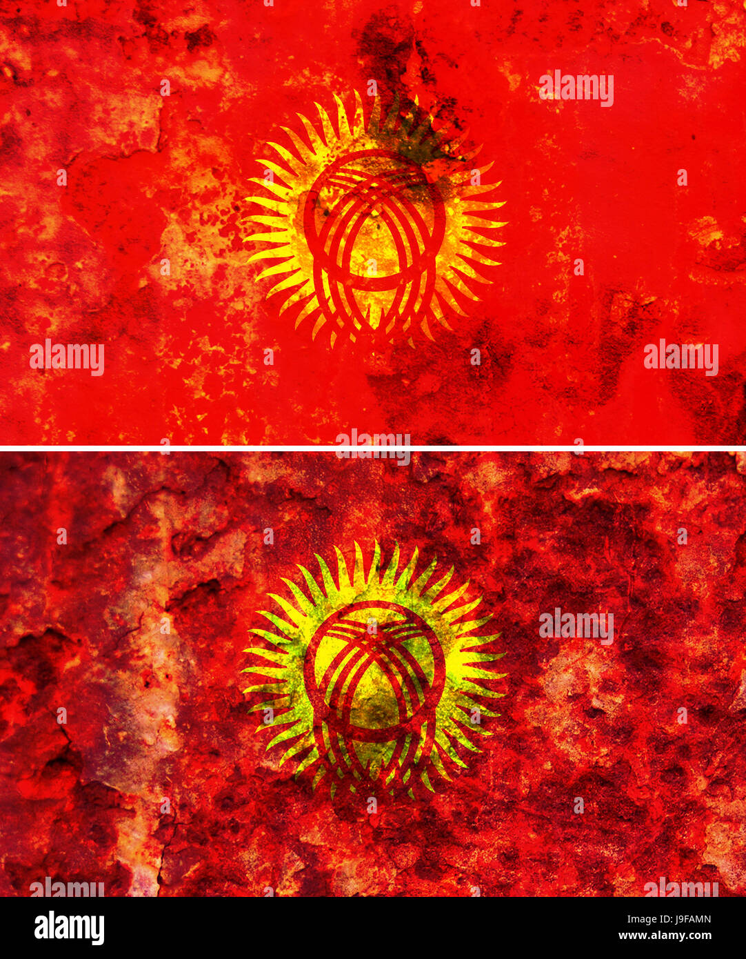 political, colour, conflict, asia, wall, flag, rust, paint, spray ...