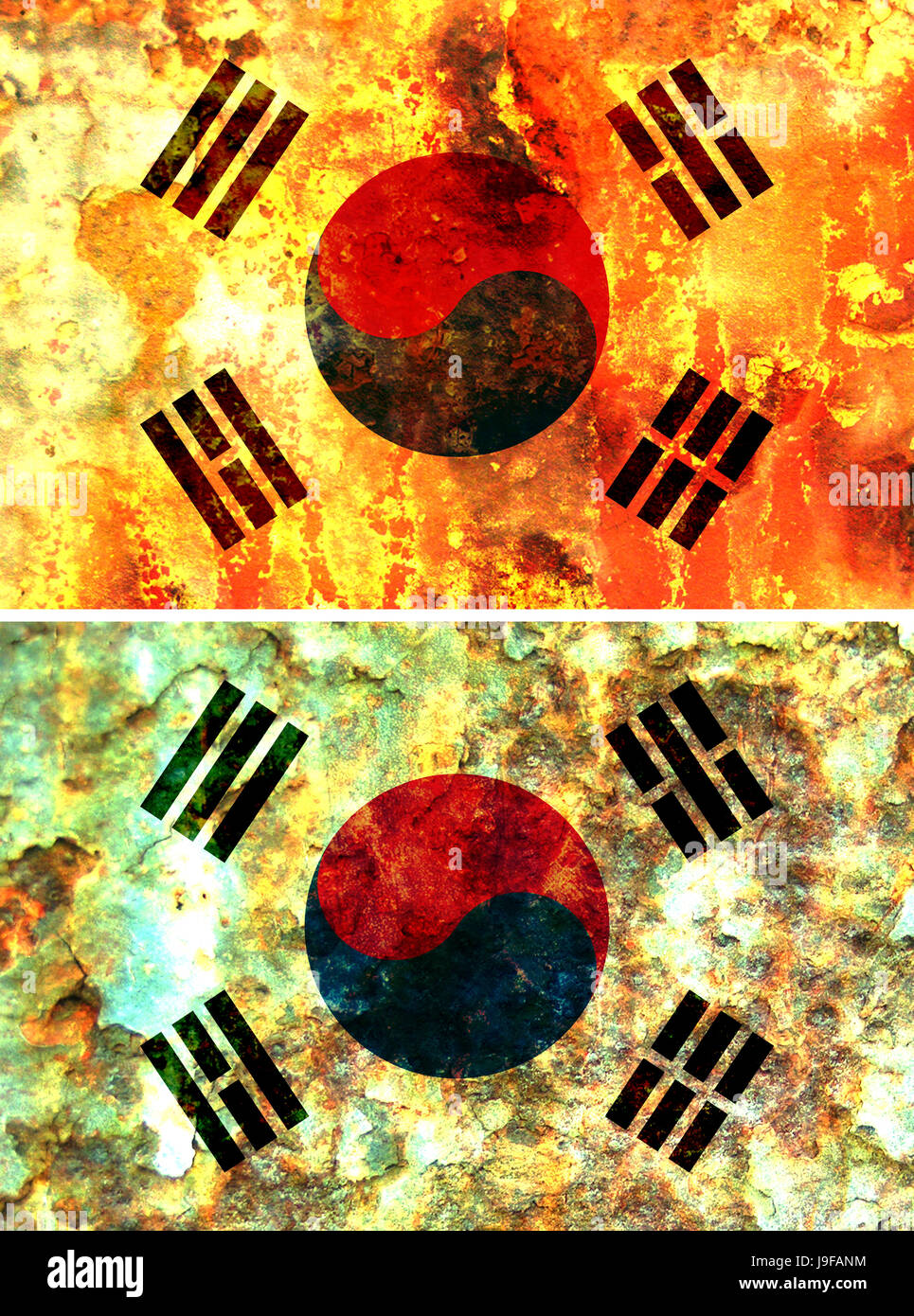 political, colour, conflict, asia, wall, flag, rust, paint, spray ...