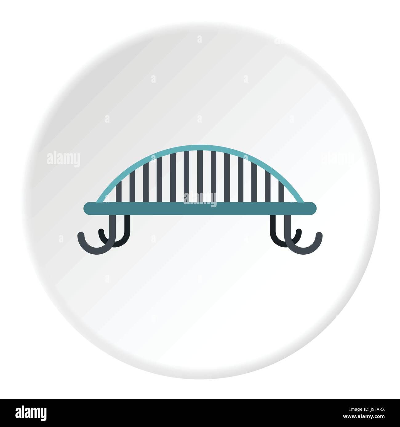 Bench icon flat blue Cut Out Stock Images & Pictures - Alamy