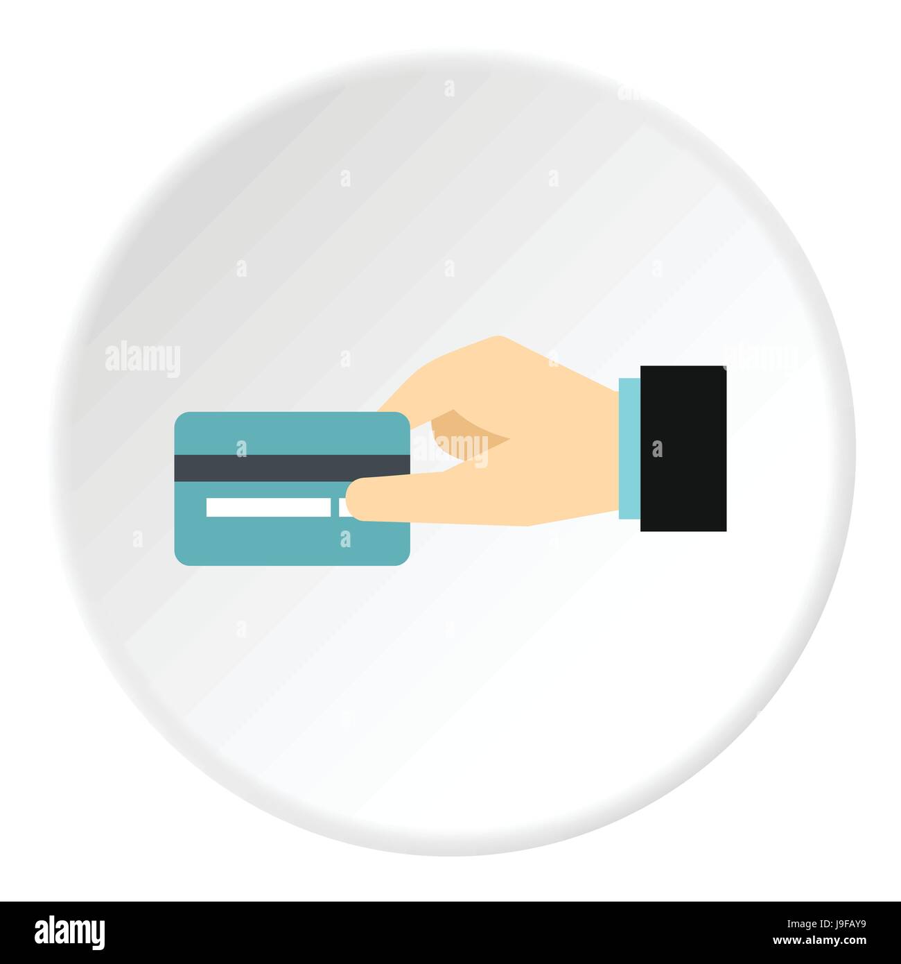 Hand holding credit card icon, flat style Stock Vector Image & Art - Alamy