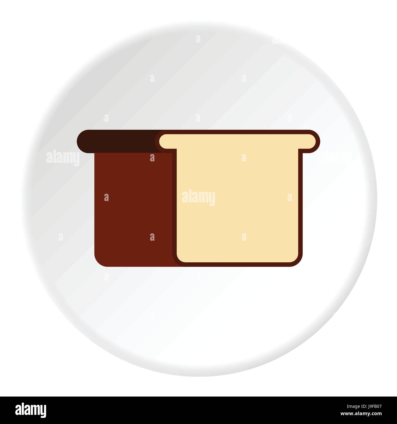 Toast bread icon, flat style Stock Vector Image & Art - Alamy