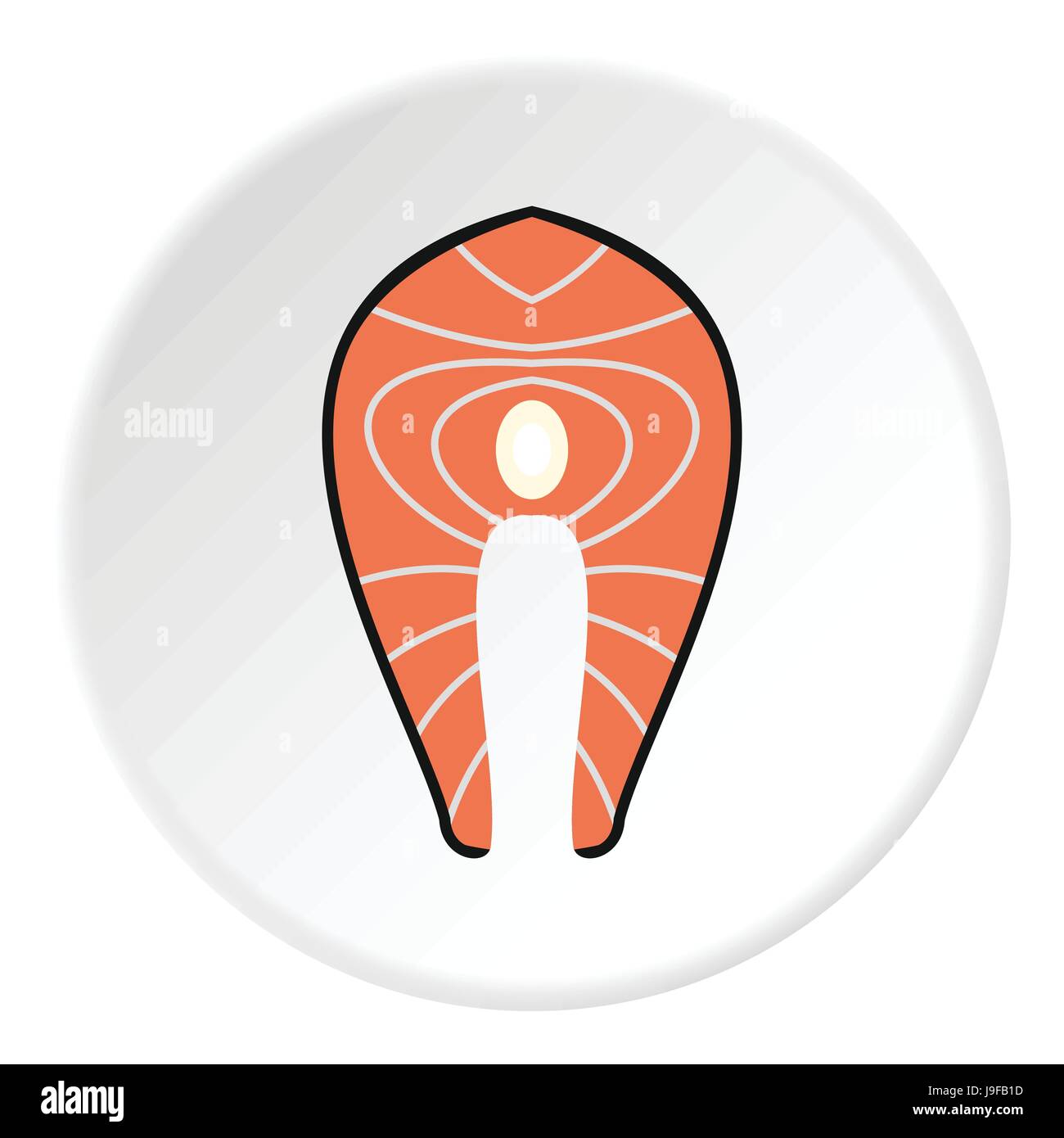 Fish fillet icon, flat style Stock Vector Image & Art - Alamy