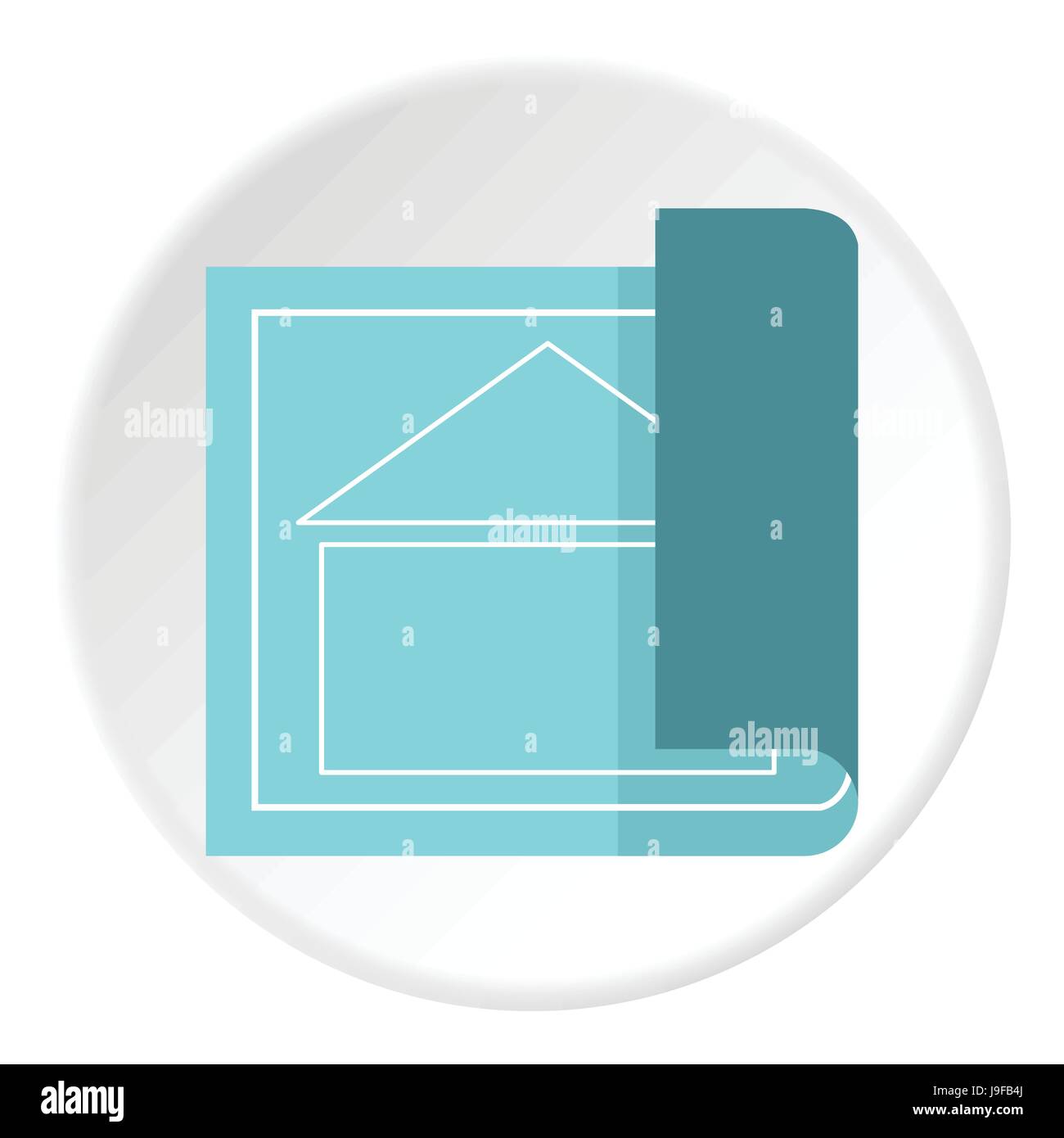 Architectural design of house icon, flat style Stock Vector Image & Art ...