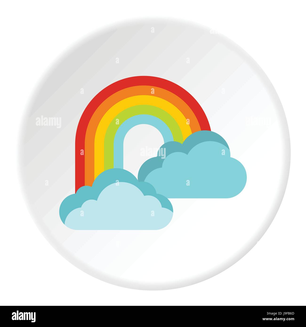 Clouds and rainbow icon, flat style Stock Vector Image & Art - Alamy