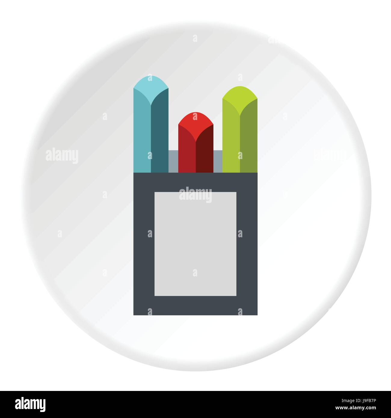 Crayons icon, flat style Stock Vector Image & Art - Alamy
