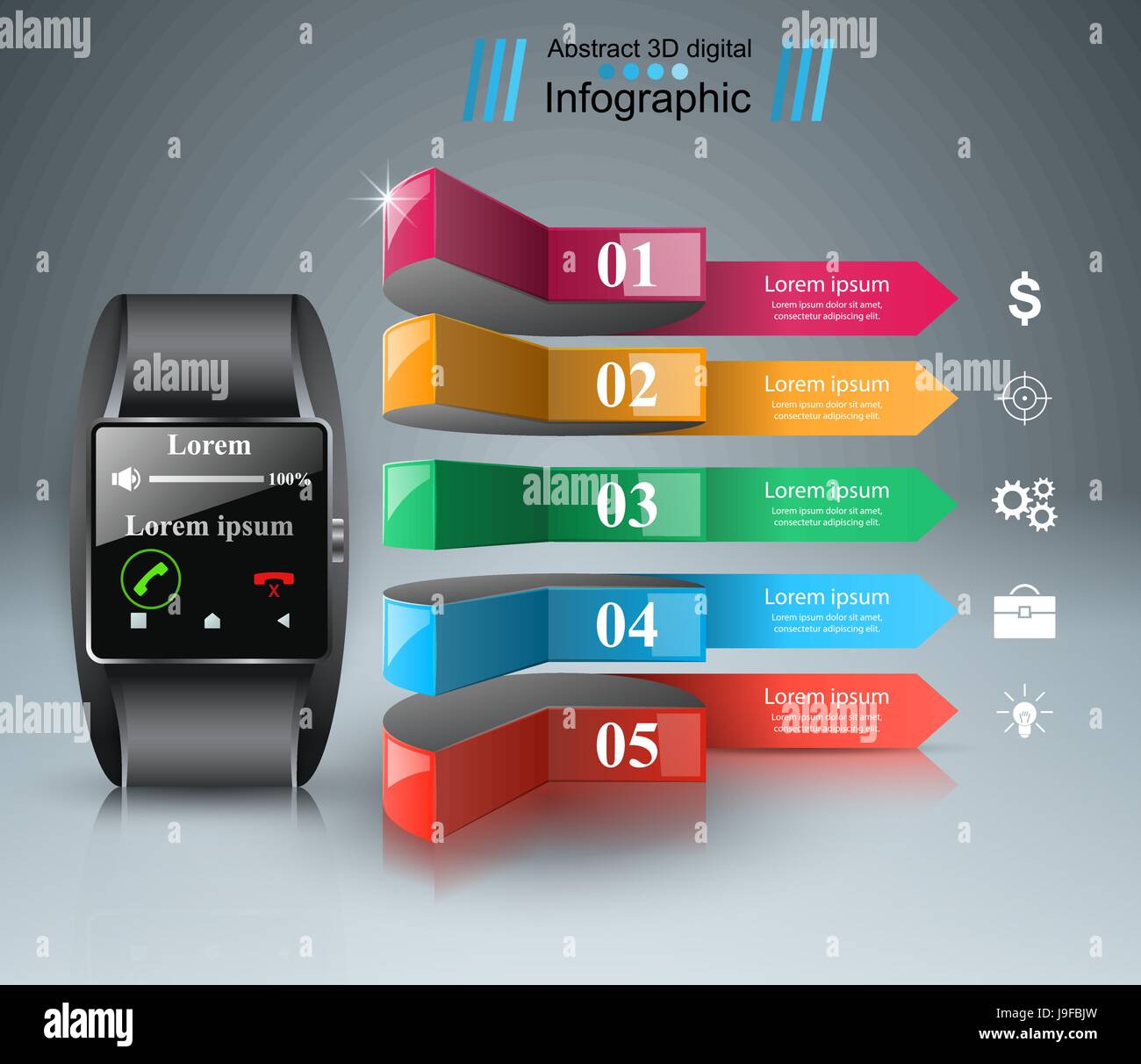 Smartwatch icon. Abstract infographic Stock Vector Image & Art - Alamy