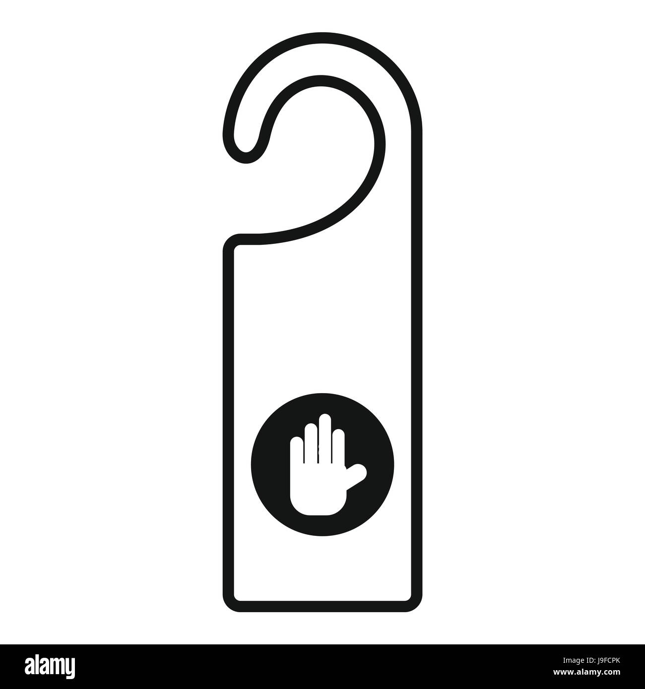 Do Not Disturb Sign Icon Simple Style Stock Vector Image And Art Alamy