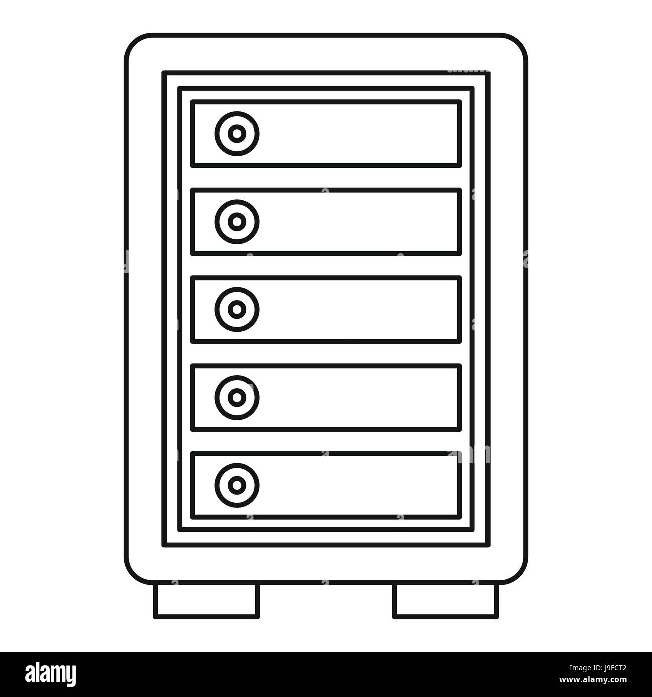 Security safe locker icon, outline style Stock Vector Image & Art - Alamy