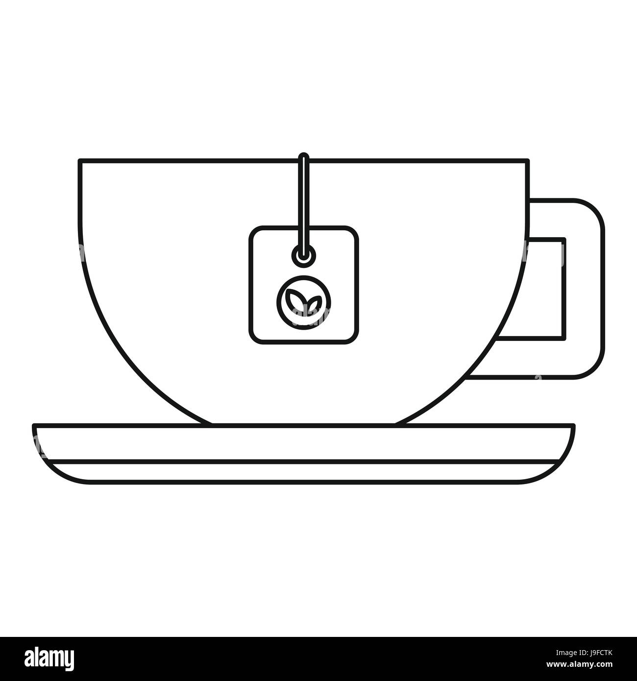 Cup of tea icon, outline style Stock Vector Image & Art - Alamy