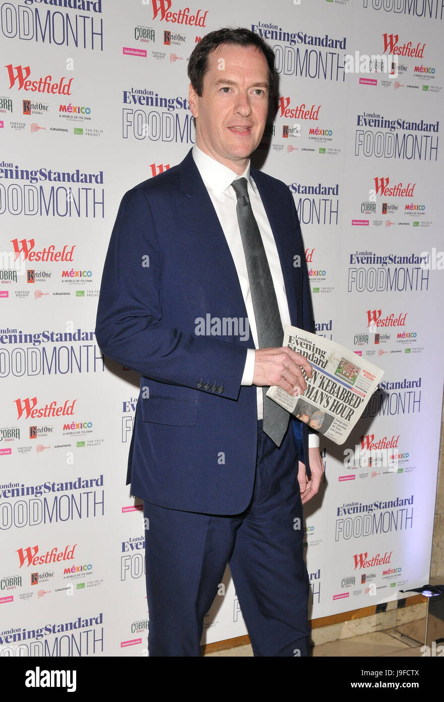 London, UK. George Osborne MP at the London Food Month VIP launch party ...