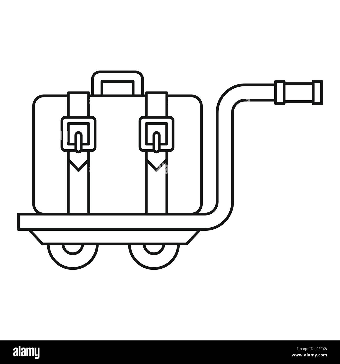 Delivery luggage icon outline Black and White Stock Photos & Images - Alamy