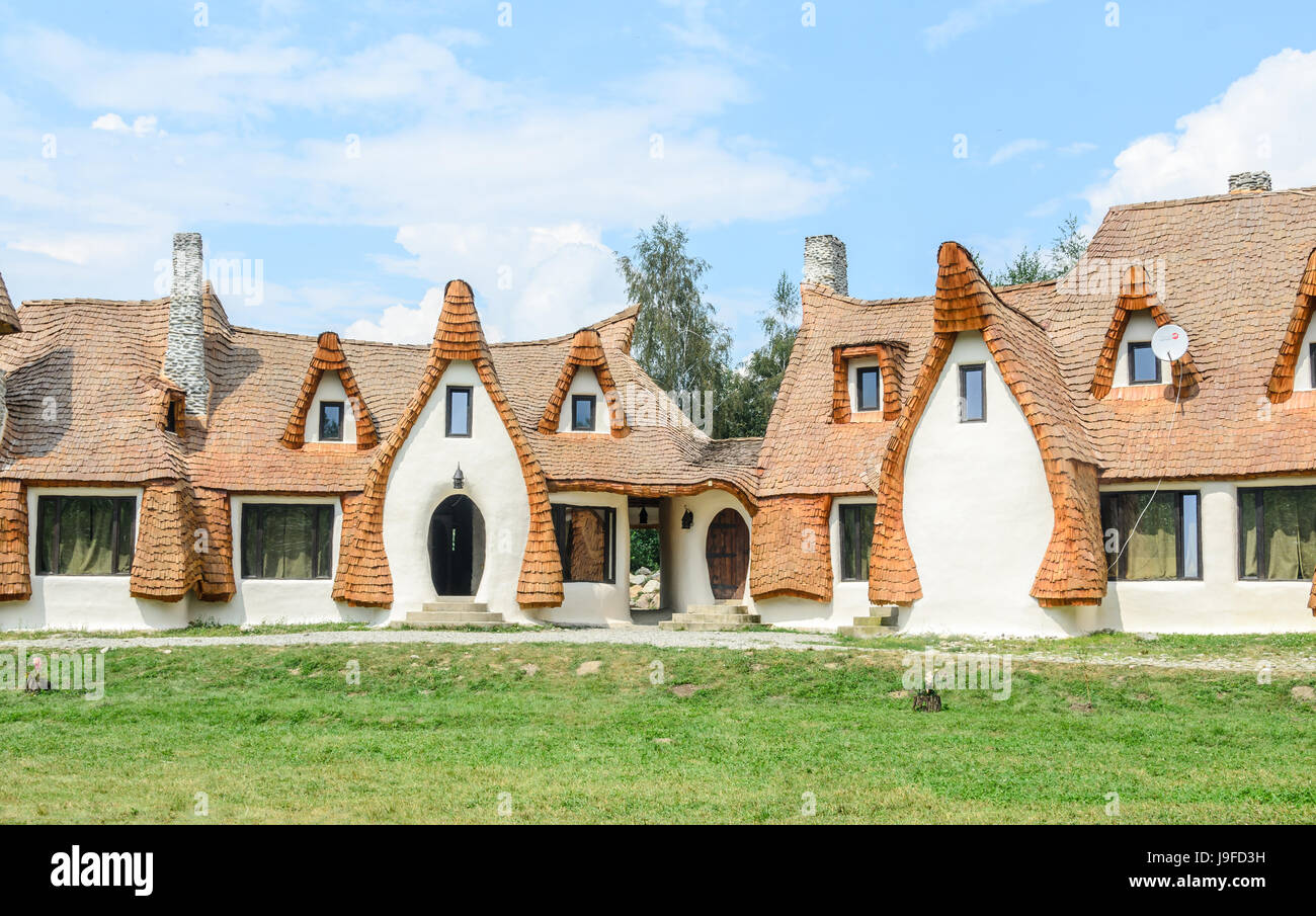 PORUMBACU DE SUS, ROMANIA - AUGUST 10, 2016: Clay Castle, The Valley of ...