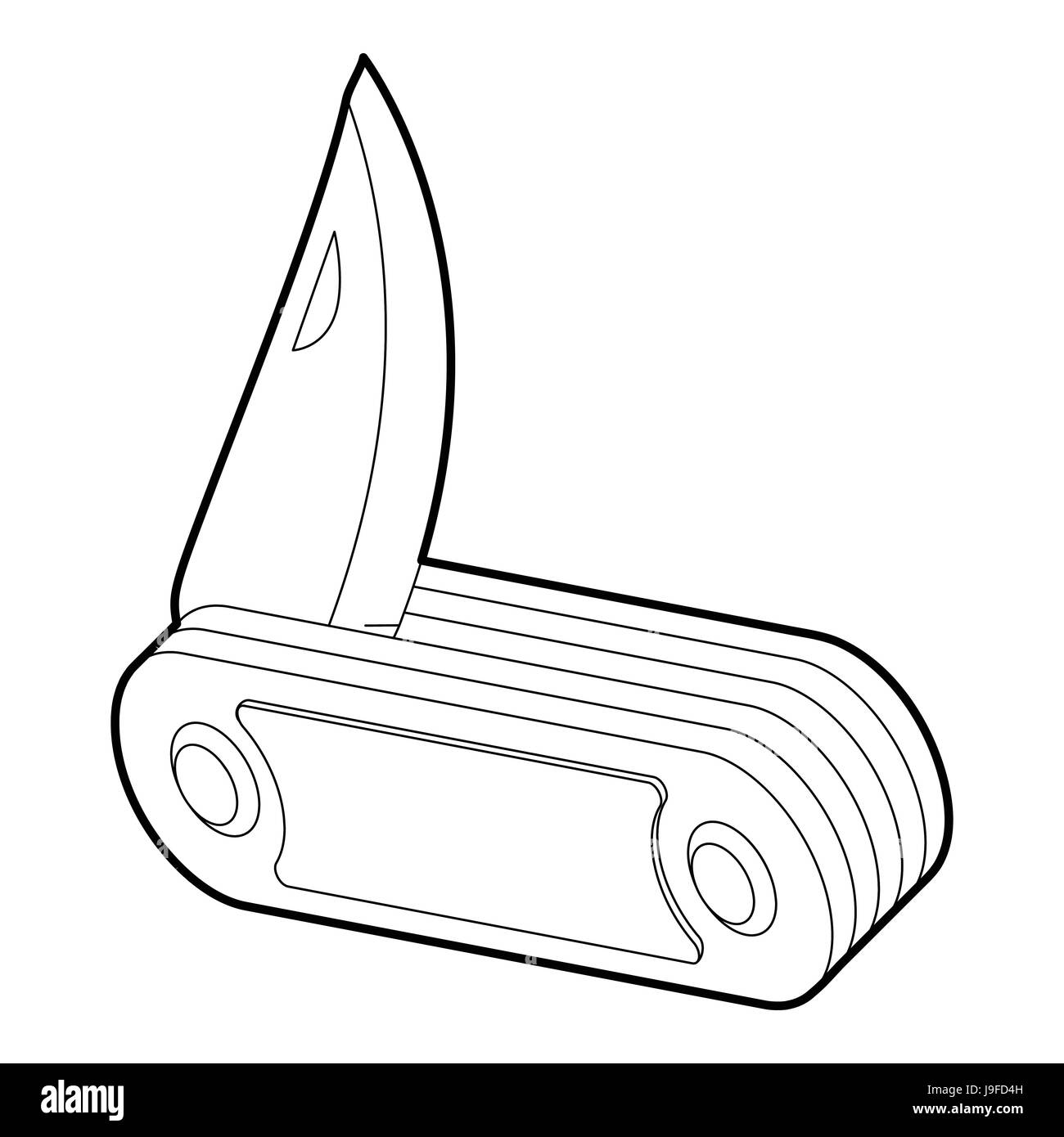 One sharp knife black Stock Vector Images - Alamy