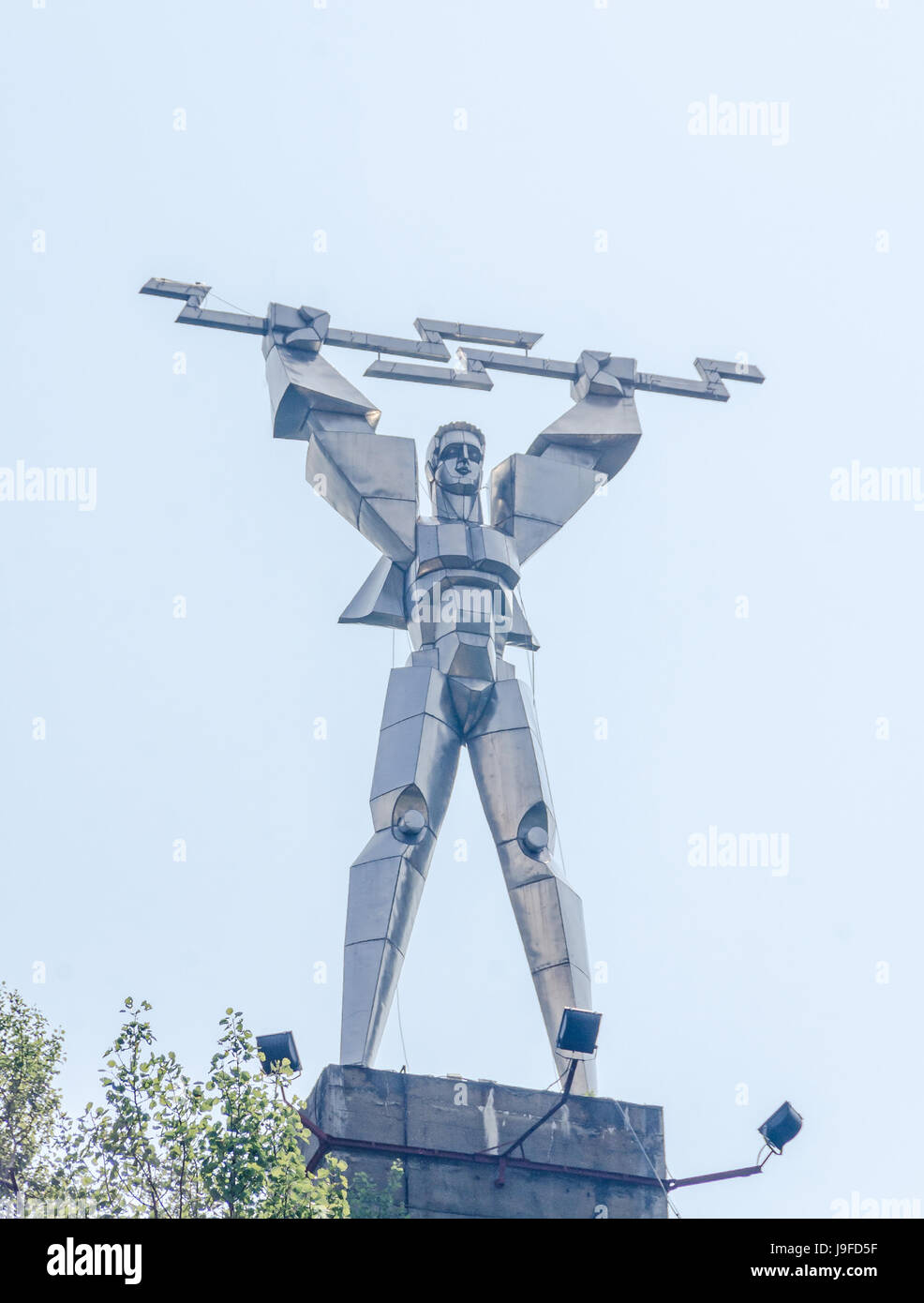 VIDRARU, ROMANIA - AUGUST 9, 2016: The Statue of Prometheus (Monumentul ...