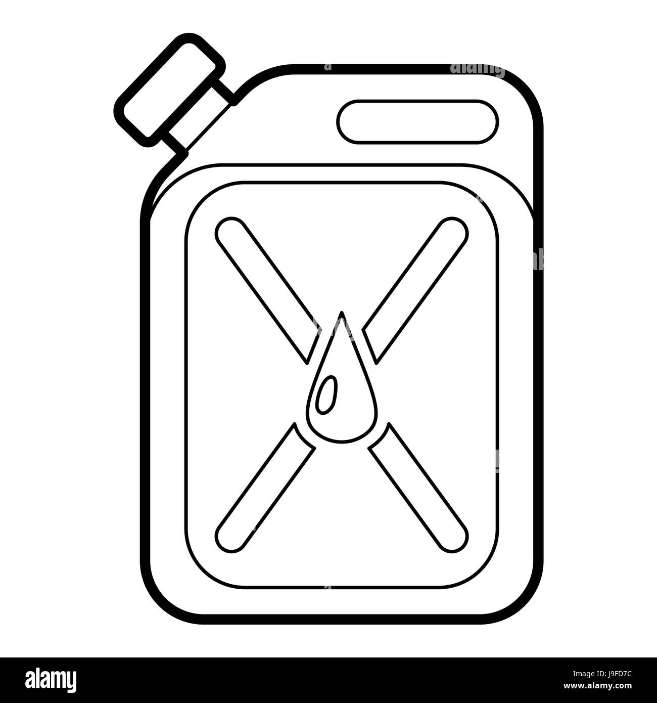 Jerrycan icon, outline style Stock Vector Image & Art - Alamy