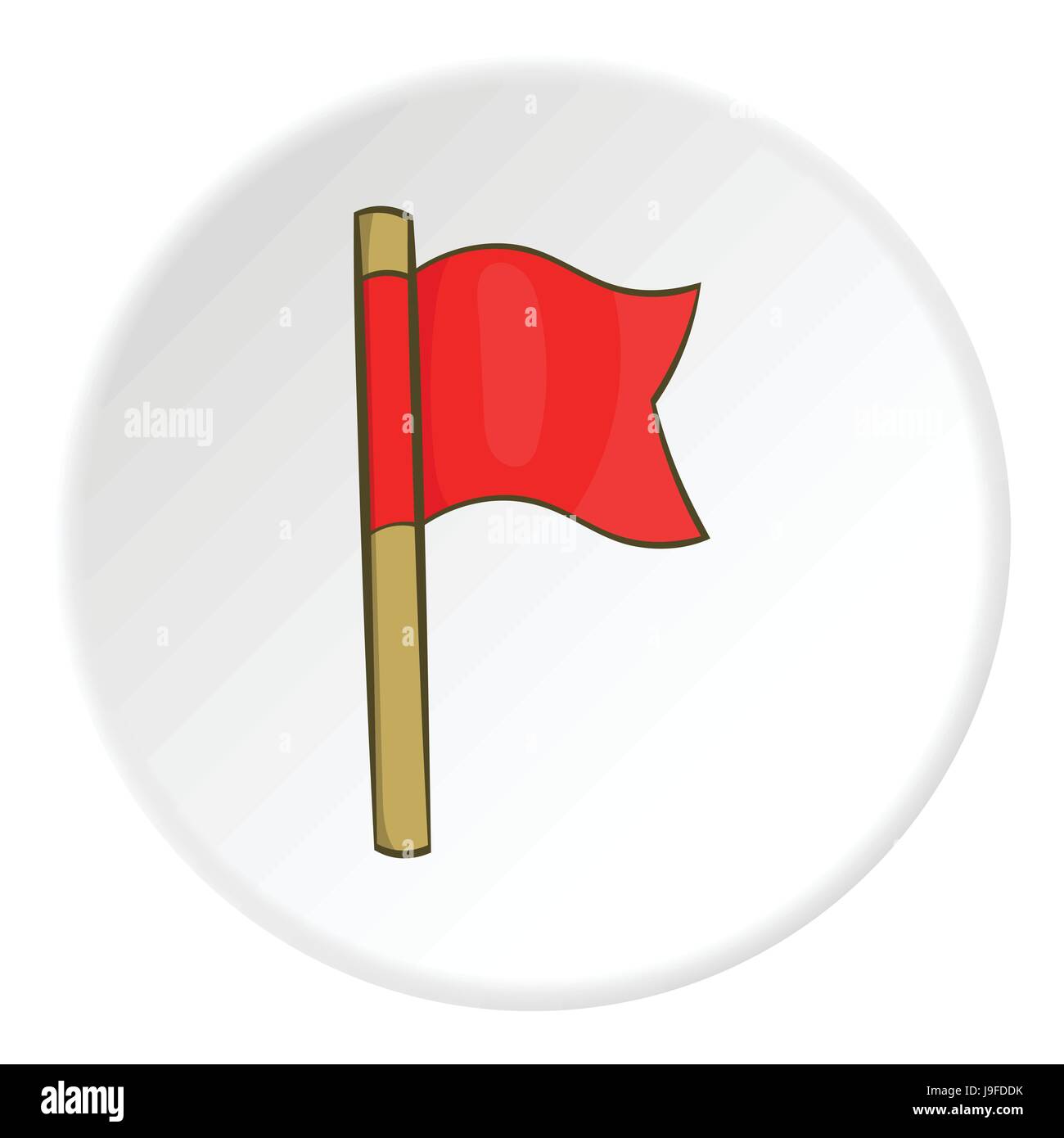 Red flag icon, cartoon style Stock Vector Image & Art - Alamy