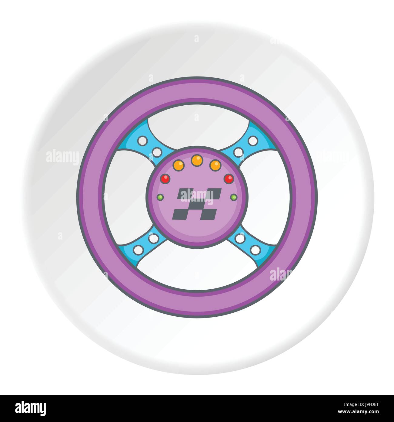 Steering wheel icon, cartoon style Stock Vector Image & Art - Alamy