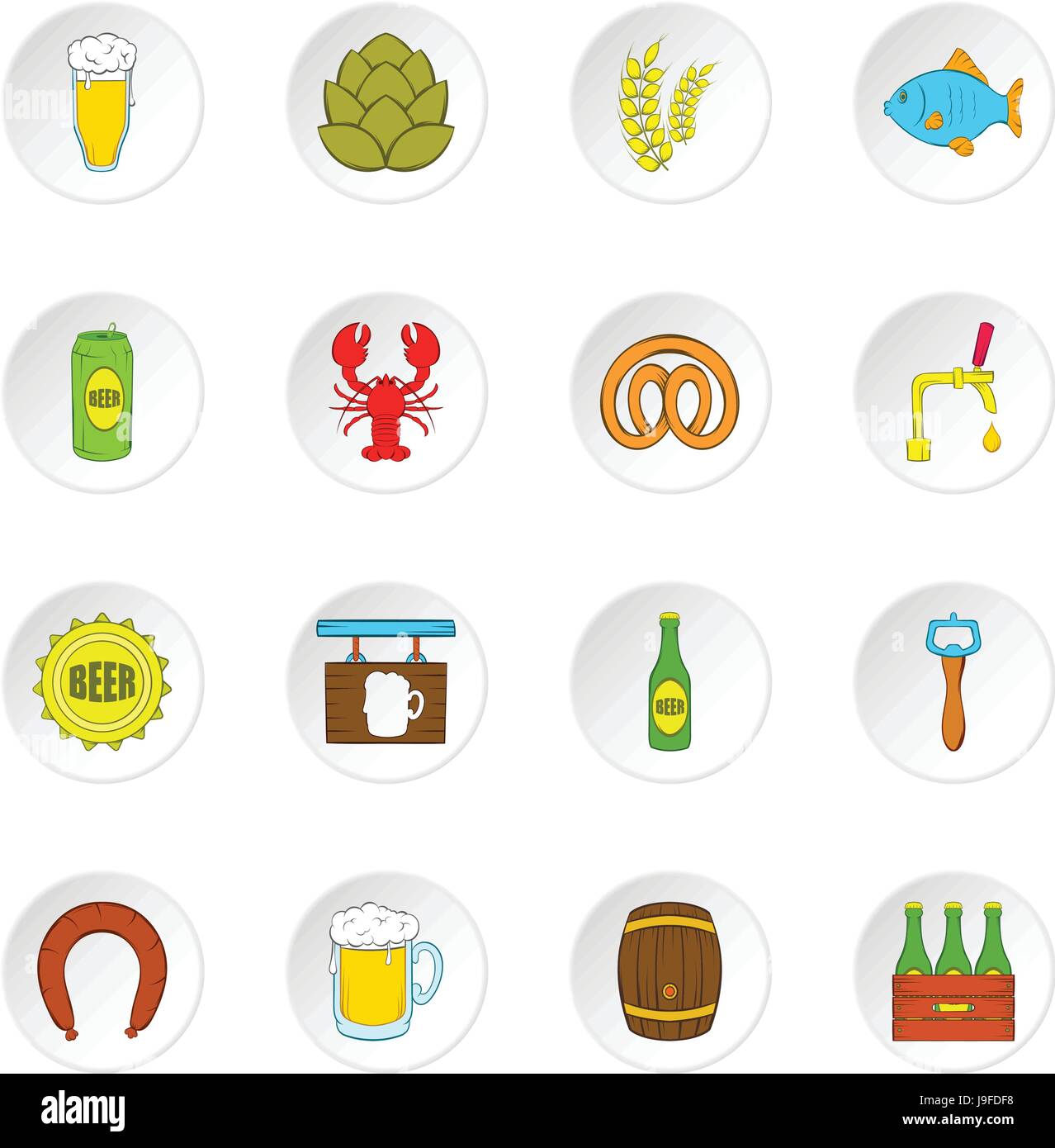 Germany icons set flat Cut Out Stock Images & Pictures - Alamy