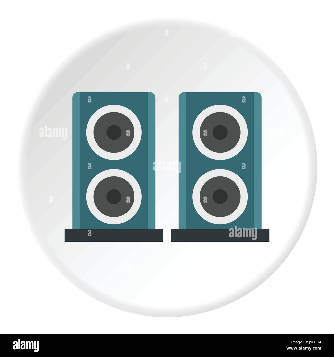 Audio speakers icon, flat style Stock Vector Image & Art - Alamy