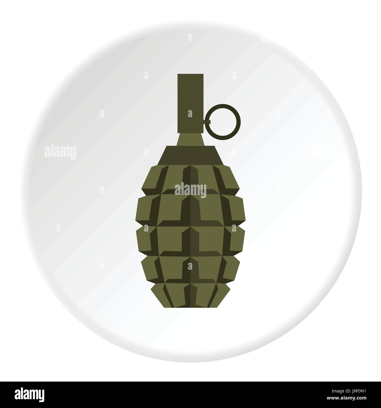 Hand grenade icon, flat style Stock Vector Image & Art - Alamy