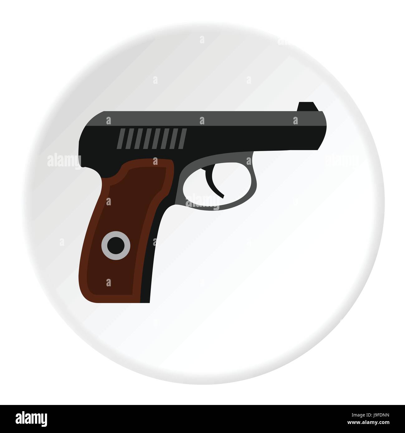 Pistol icon, flat style Stock Vector Image & Art - Alamy