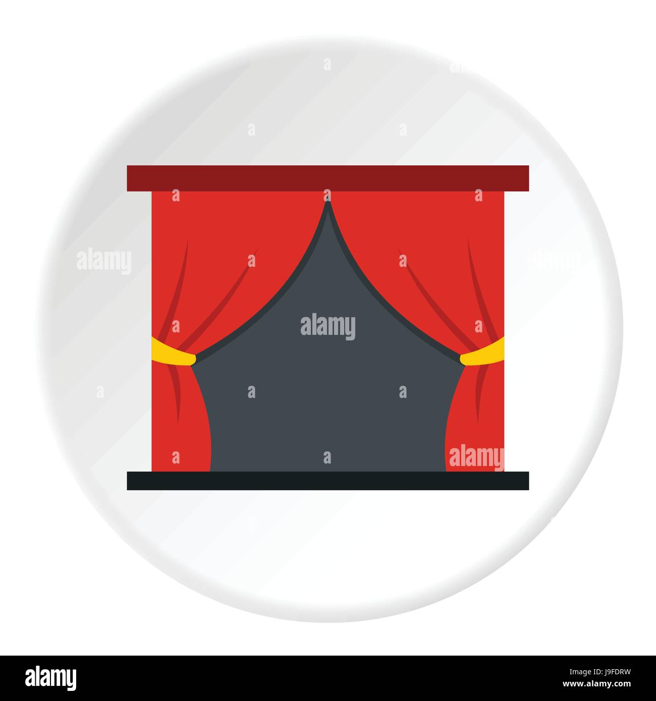 Stage curtains icon, flat style Stock Vector Image & Art - Alamy