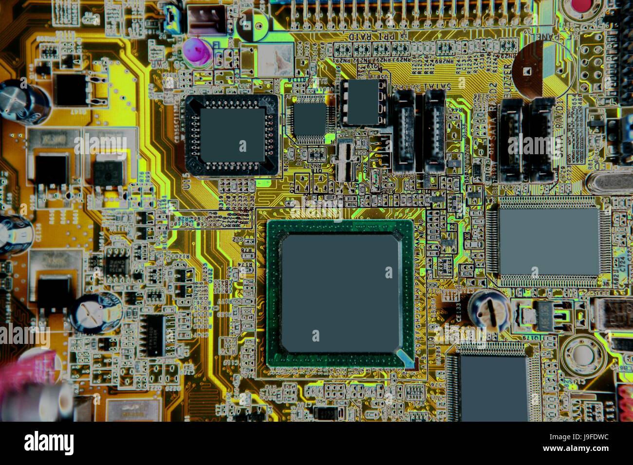 blue, PC, computers, computer, board, macro, close-up, macro admission ...