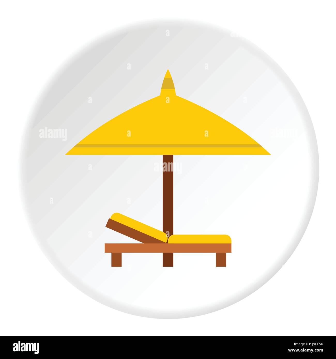 Bench and umbrella icon, flat style Stock Vector Image & Art - Alamy