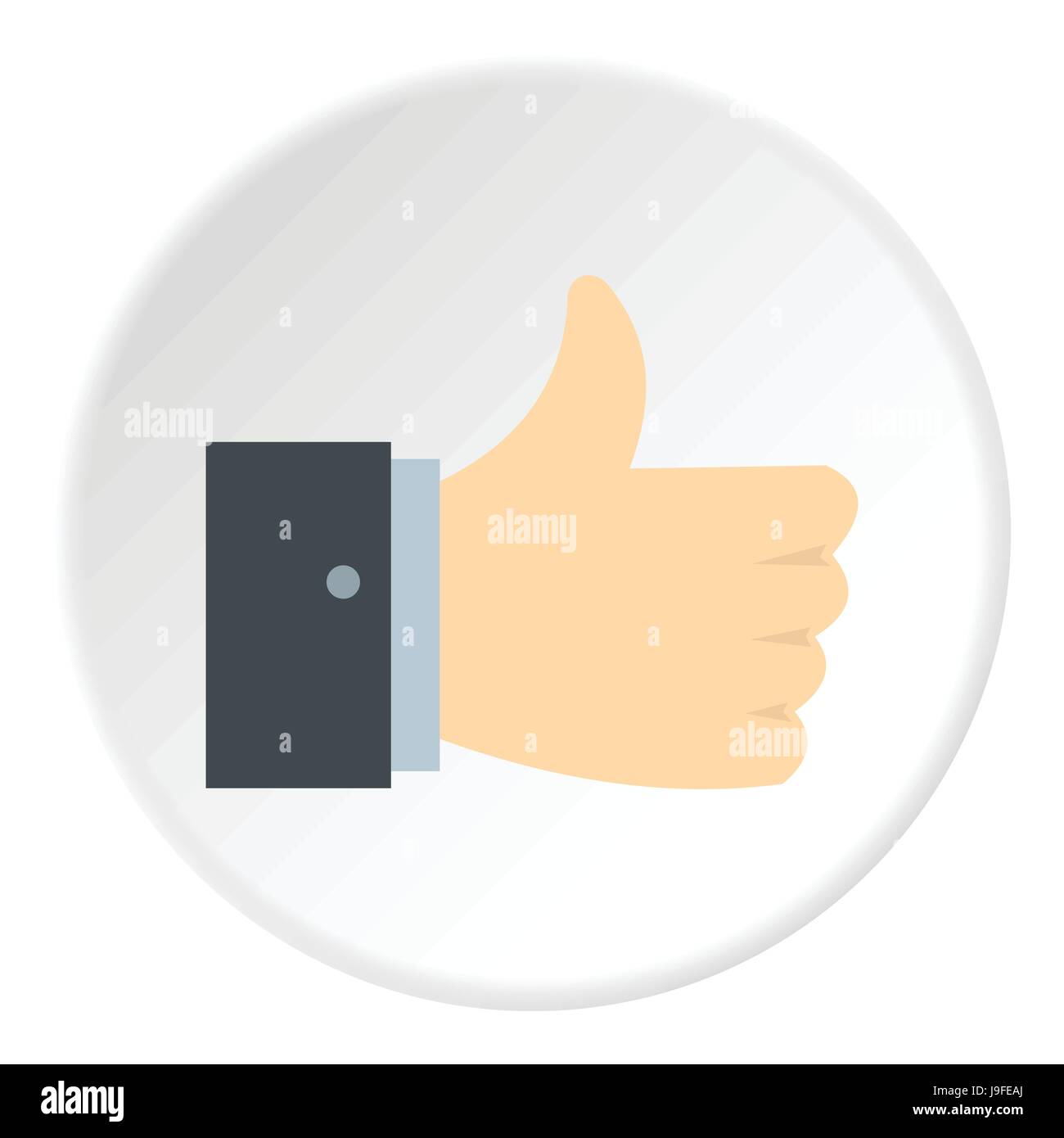 Thumb up icon, flat style Stock Vector Image & Art - Alamy