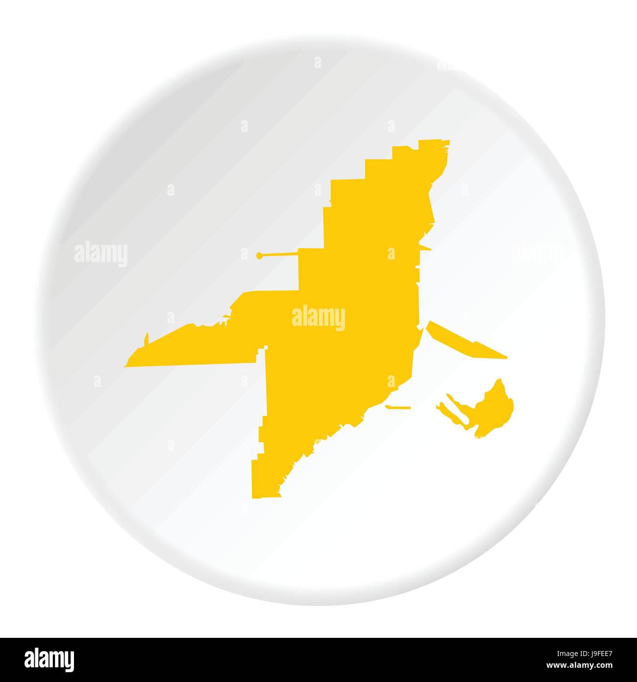 Map of Miami icon, flat style Stock Vector Image & Art - Alamy
