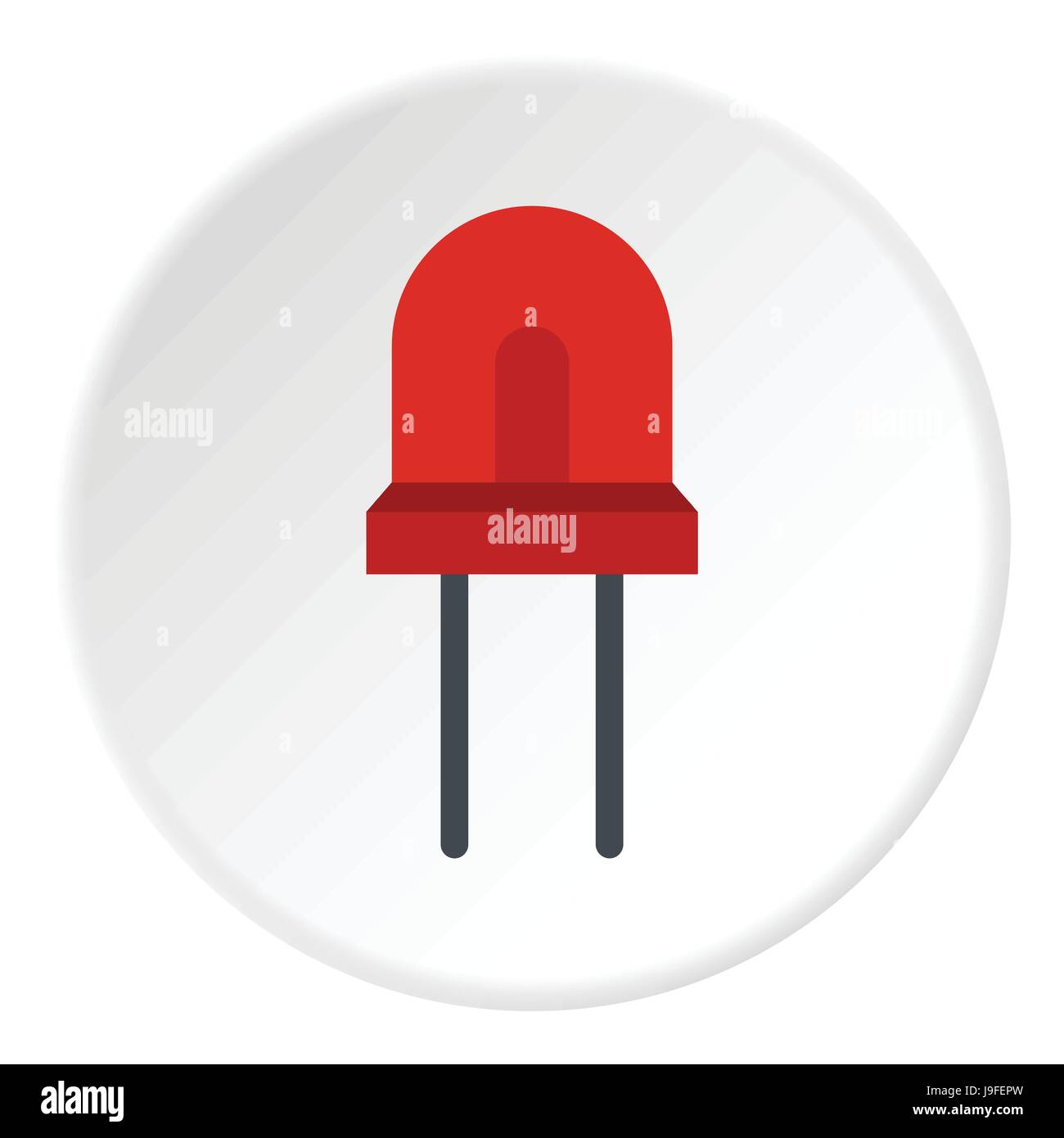 Red halogen lamp icon, flat style Stock Vector Image & Art - Alamy