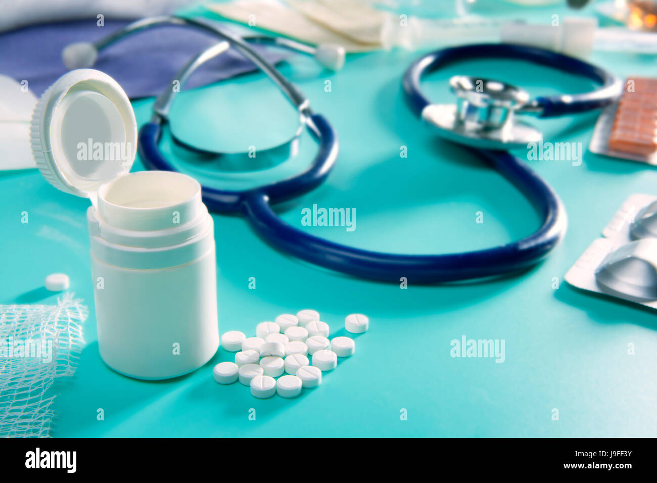 doctor, physician, medic, medical practicioner, blue, desk, health ...