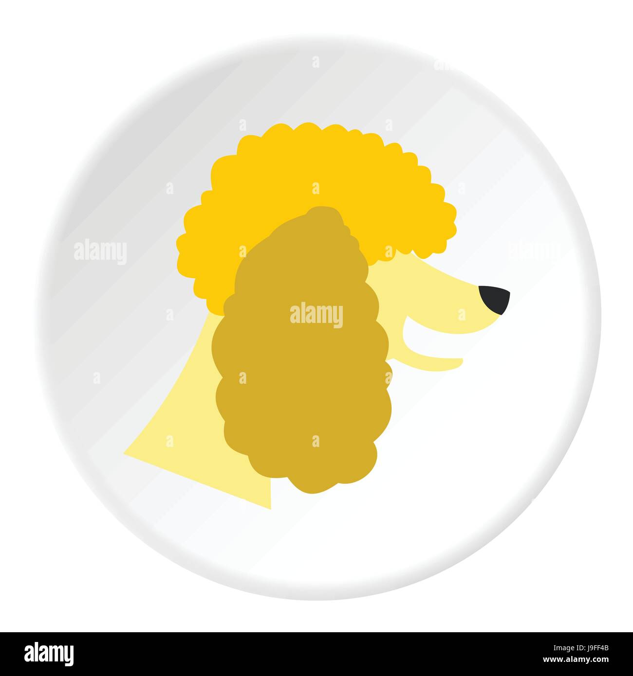 Poodle dog icon, flat style Stock Vector Image & Art - Alamy