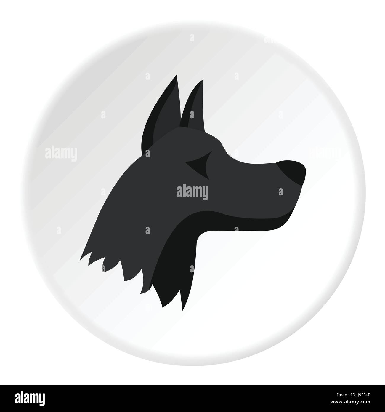 Doberman dog icon, flat style Stock Vector Image & Art - Alamy