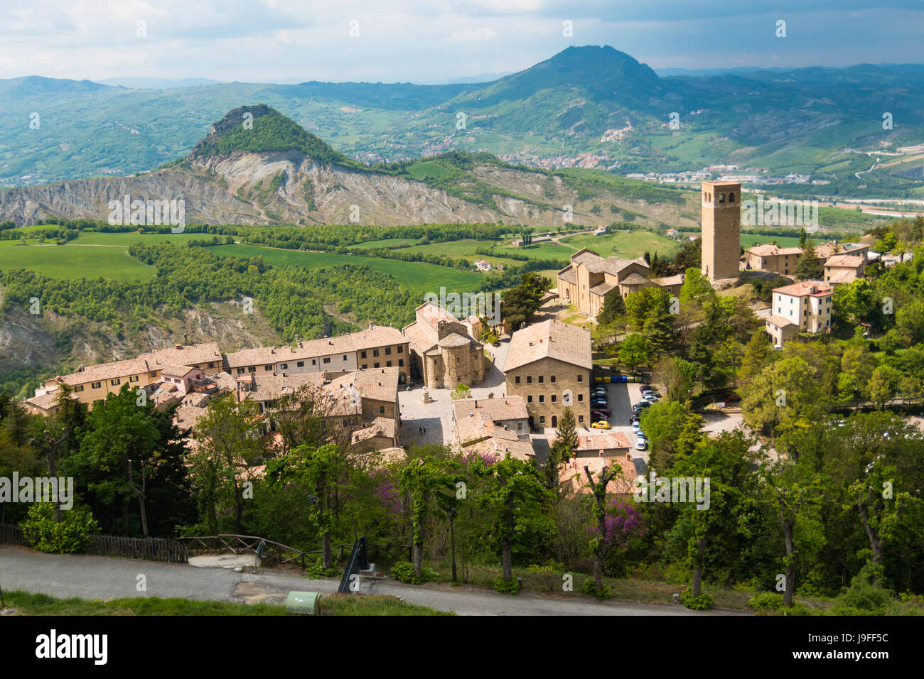 Medieval old town San Leo in the Marche regions in Italy next to Rimini ...