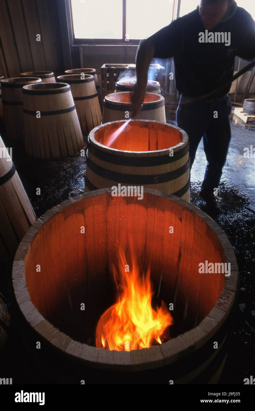 Barrel making fire heat staves traditional hi-res stock photography and ...