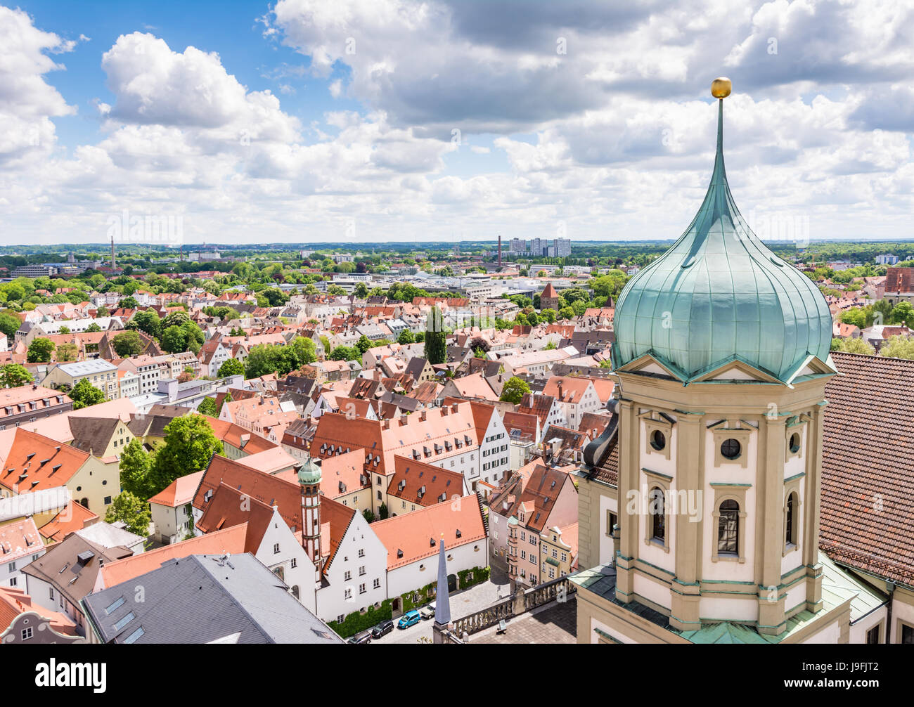 Augsburg germany rooftop town view hi-res stock photography and images ...