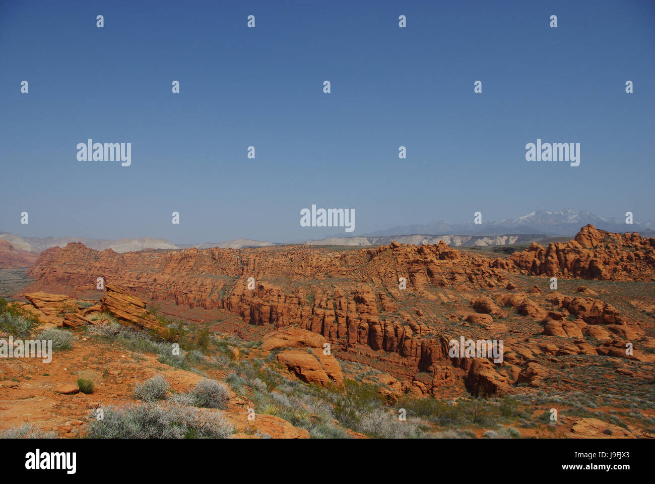 desert, wasteland, formation, rock, ravine, firmament, sky, blue ...