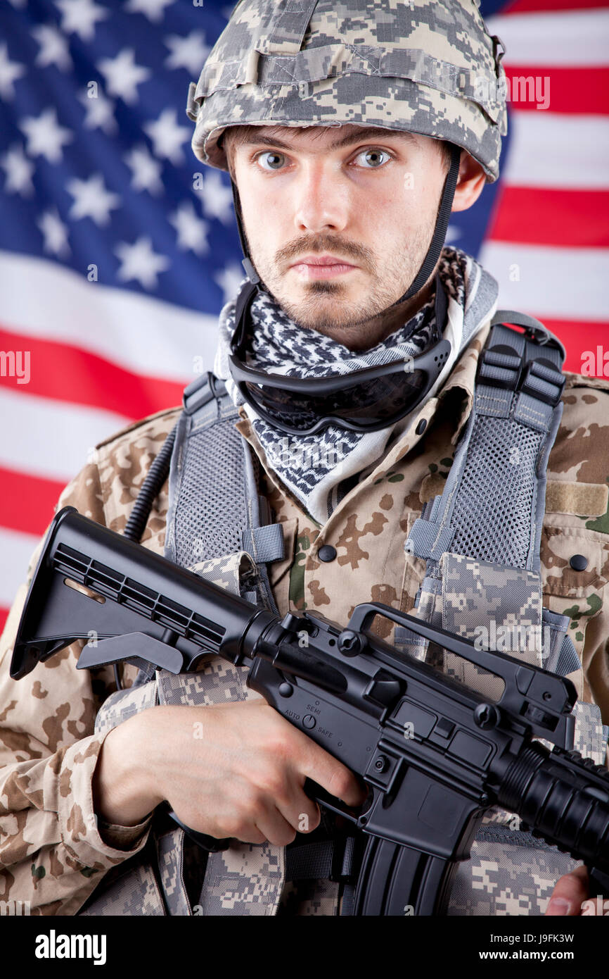American flag machine gun hi-res stock photography and images - Alamy