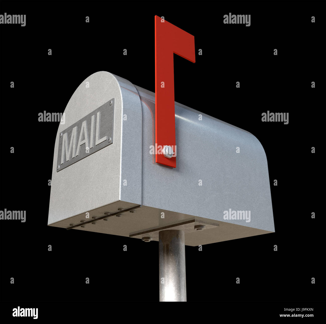 communication, metal, flag, mailbox, tin, mail, retro, full, delivered ...