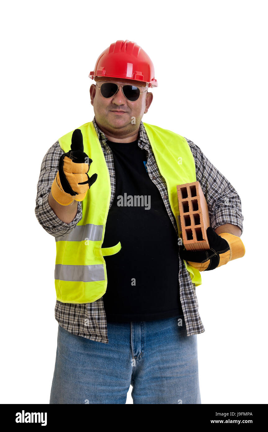 Fat man hard hat hi-res stock photography and images - Alamy