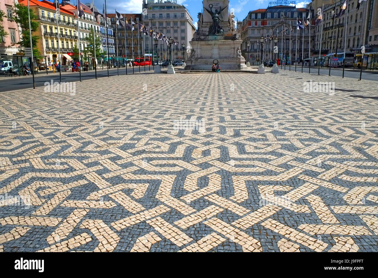Calcada Tile Pavement Lisbon Portugal Stock Photo - Alamy