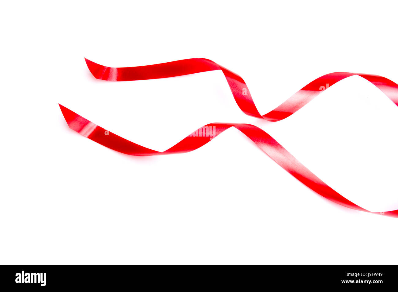 the spiral red ribbon isolated on white background Stock Photo - Alamy
