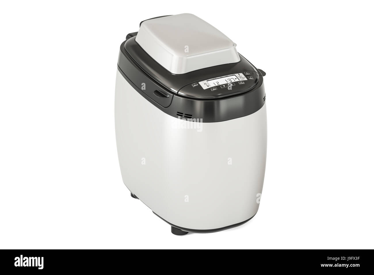 Modern bread making machine, 3D rendering isolated on white background ...