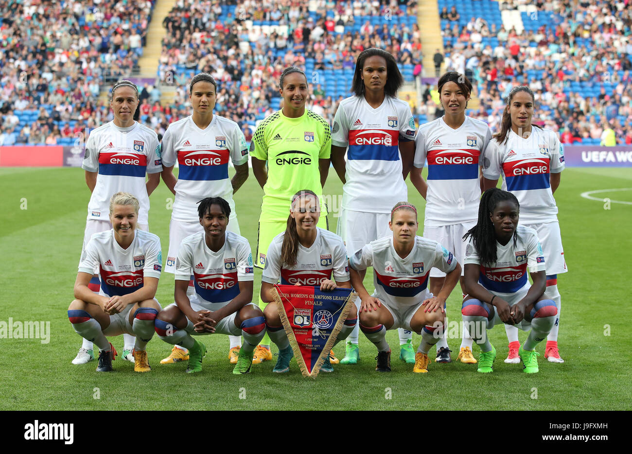 The Lyon team group during the UEFA Women's Champions League Final at ...