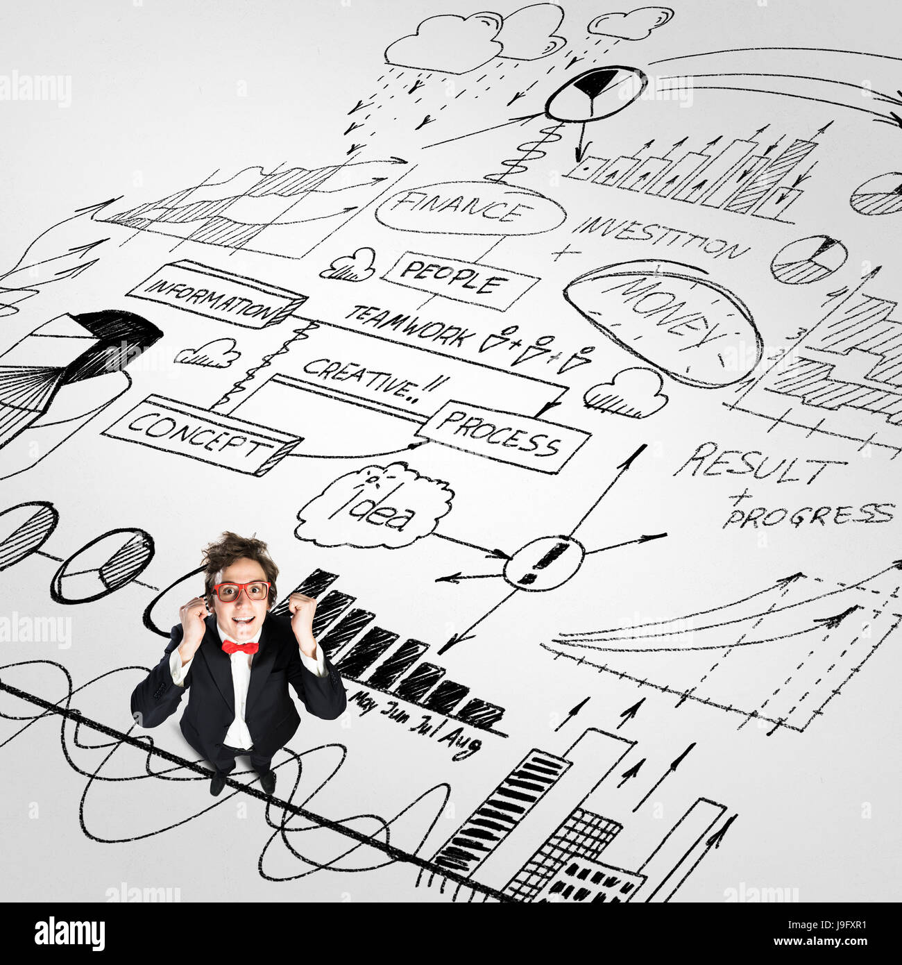 Funny man from top Stock Photo - Alamy